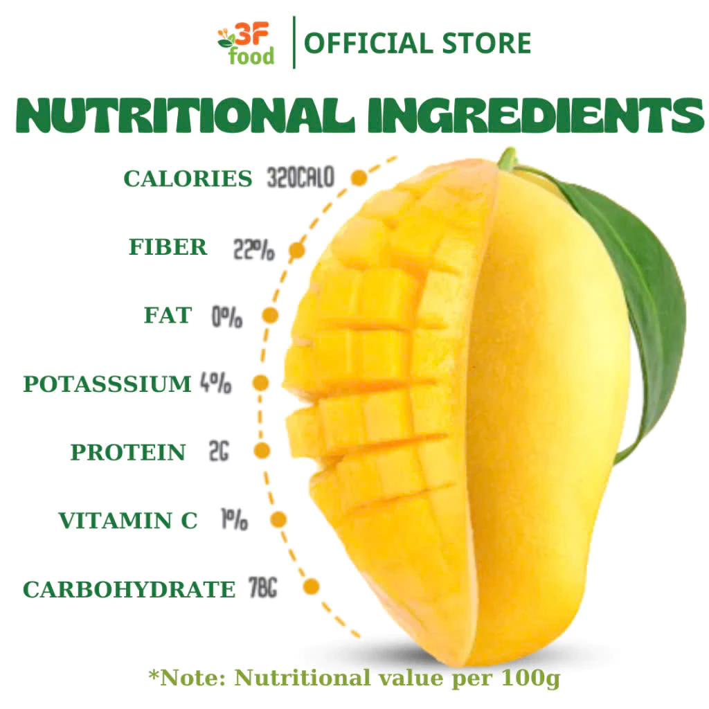 3F VietNam Soft Dried Mango/Dried Mango Slice Magga Kering 500g 芒果干 ...