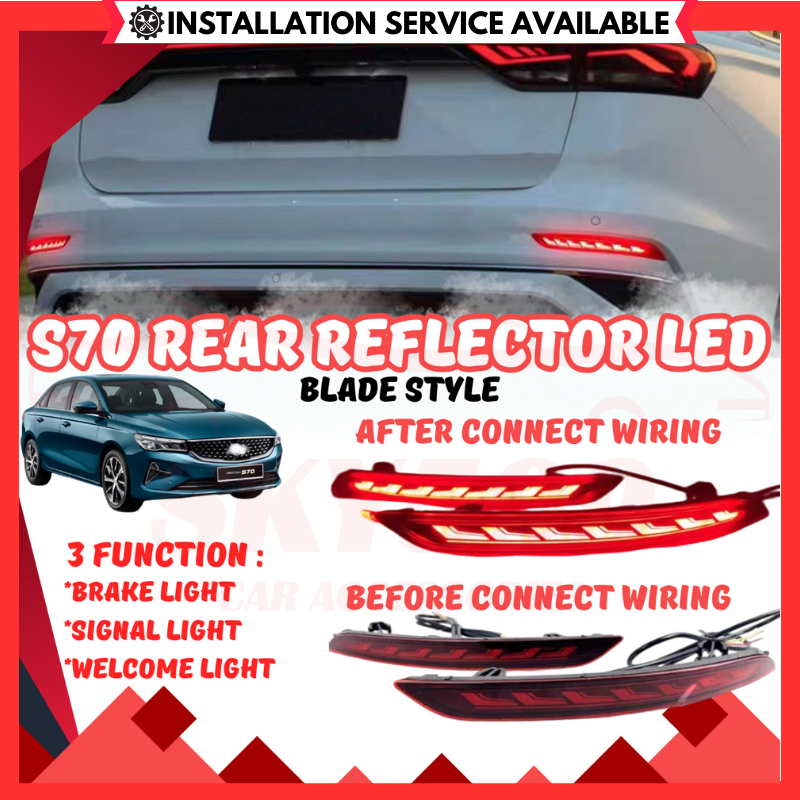 PROTON S70 REAR BUMPER LED REAR REFLECTOR LED BLADE STYLE | Shopee Malaysia