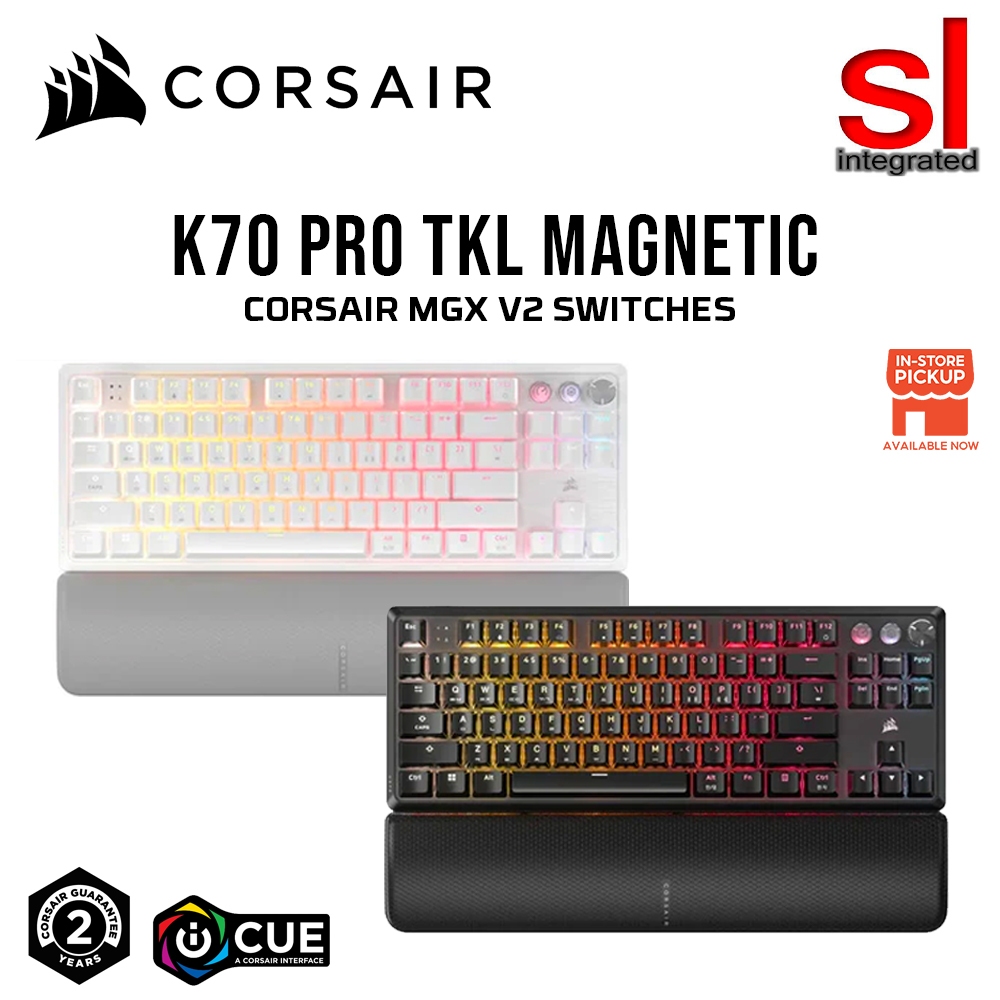 Corsair K70 PRO TKL RGB Magnetic Mechanical Gaming Keyboard with Pre-Lubed MGX Hyperdrive ...