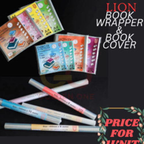LION SUPER CLEAR BOOK WRAPPER / SUPER CLEAR BOOK COVER / EMBOSS BOOK ...