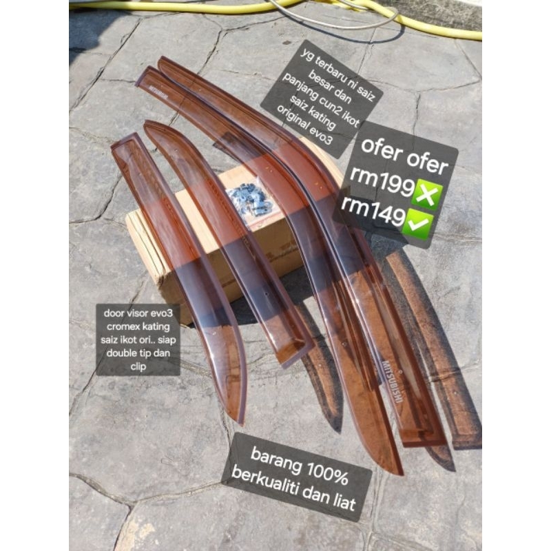 DOOR VISOR WIRA EVO3 CUTTING ORIGINAL | Shopee Malaysia