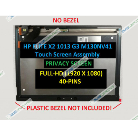 HP Elite X2 1013 G3 Laptop Lcd Led Touch Screen Digitizer Assembly 1920*1280 EDP 13'3''inch ...