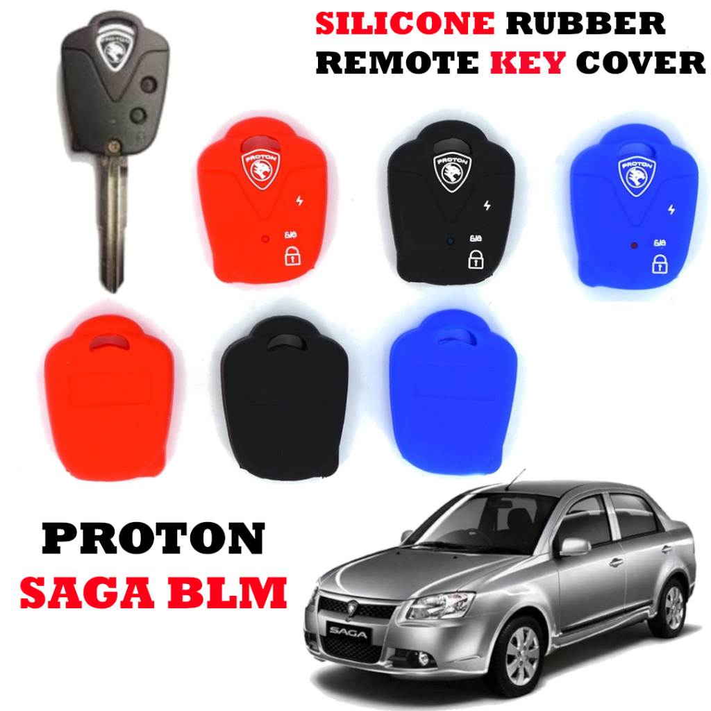 Proton Saga BLM Car Silicone Remote Key Cover Casing Keychain Covers ...