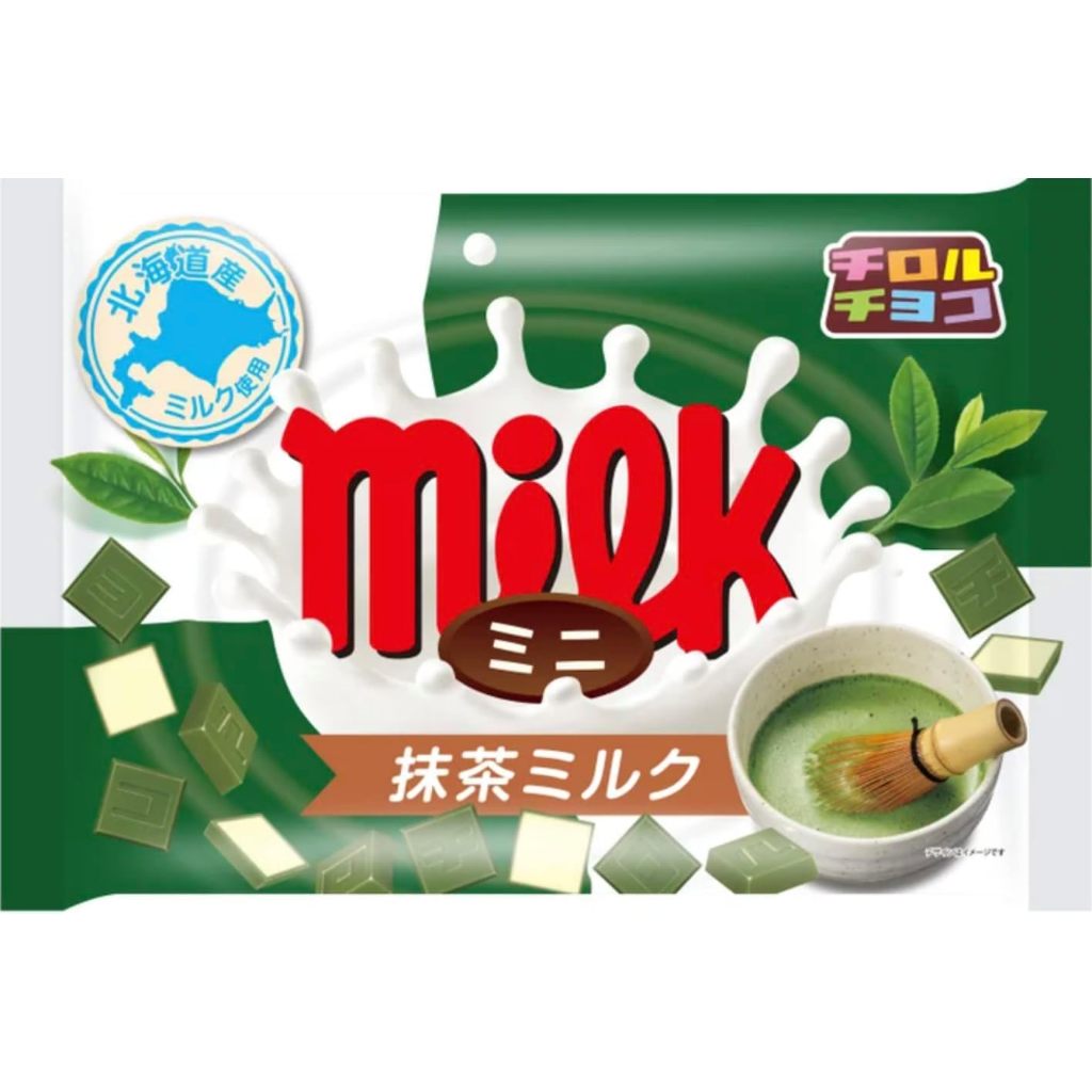 チロルチョコ〈ミニ抹茶ミルク〉/ Tyrol Chocolate (100% made with Hokkaido milk and Uji ...