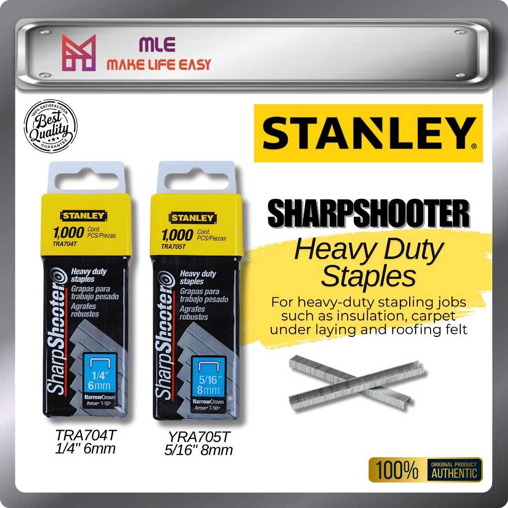 STANLEY Heavy Duty Staples TRA704T | 6MM / TRA705T | 8MM | Shopee Malaysia