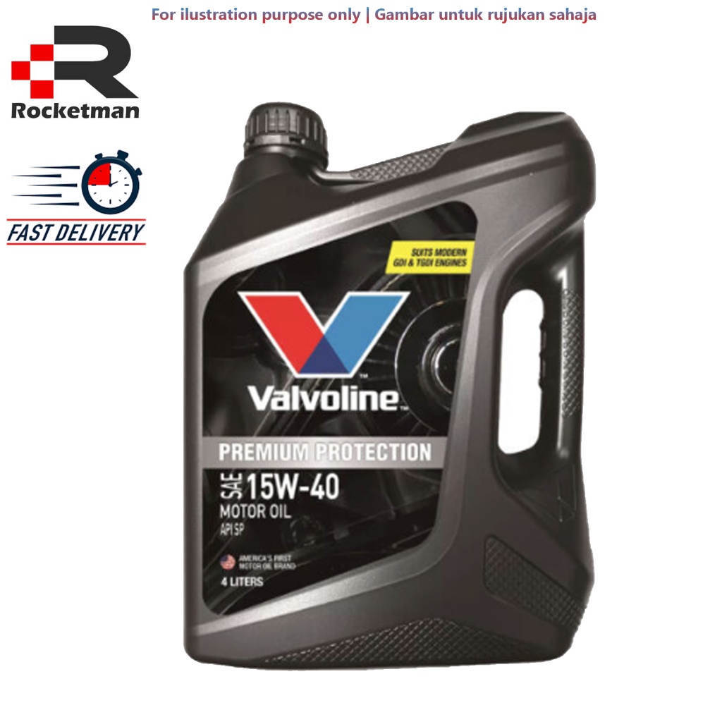 VALVOLINE PREMIUM PROTECTION ENGINE OIL 15W40 PREMIUM MINERAL API SP ...