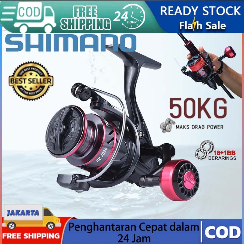 Shimano Reel Reel Spinning Fishing Reel Barang Pancing pancing 5.2:1 ...