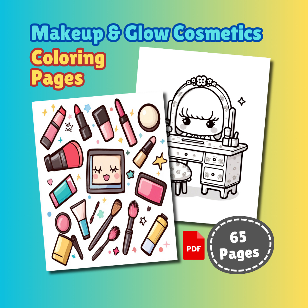 [PDF] 65 Makeup & Glow Cosmetics Coloring Pages | Shopee Malaysia