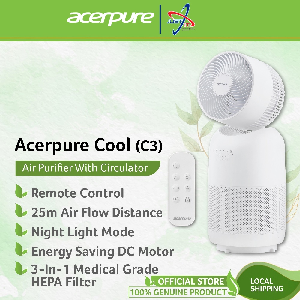 Acerpure Cool C3 3 in 1 Air Purifier + Circulator with HEPA 3 ...