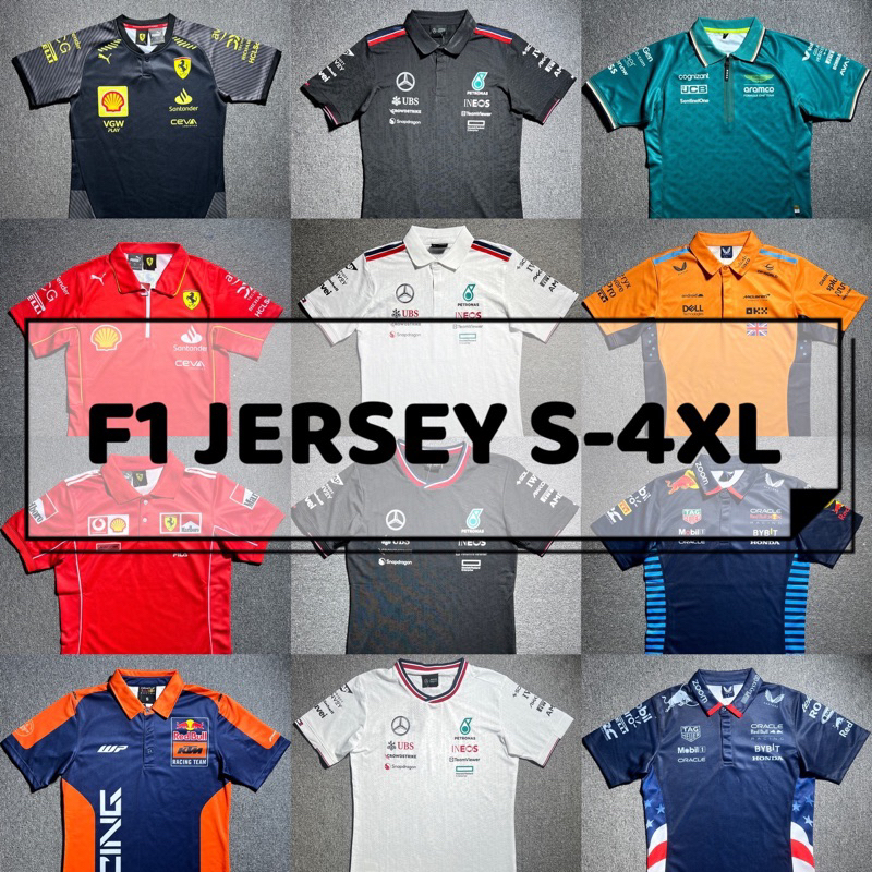*READY STOCK* S-4XL F1 Jersey Formula One Jersey Racing Jersey F1 ...
