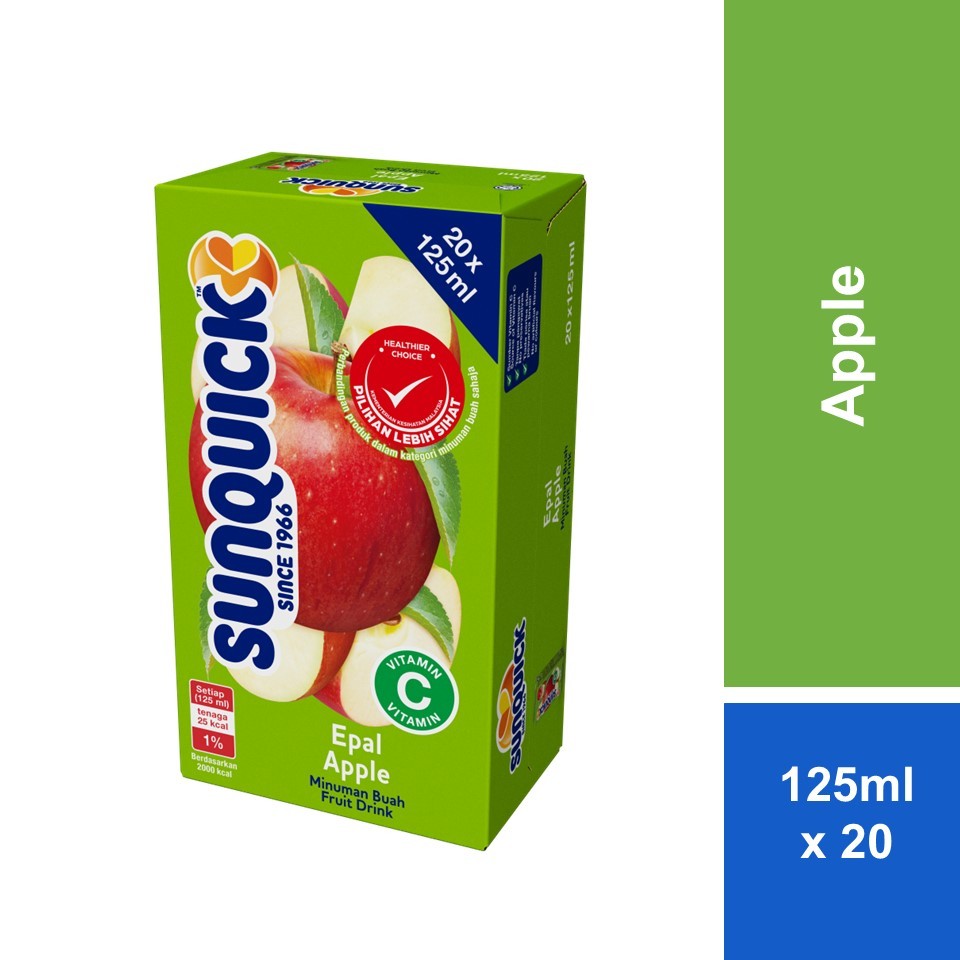 Sunquick Fruit Drink Apple 125ml x 20s | Shopee Malaysia