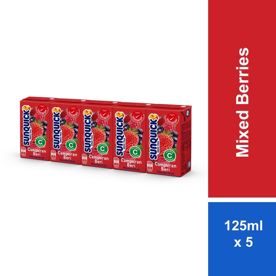 Sunquick Fruit Drink Mixed Berries 125ml x 5s | Shopee Malaysia
