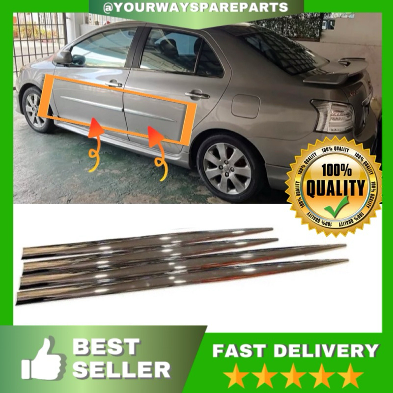 【YW SPARE PARTS】Universal Car Side Door Chrome Molding Moulding Body ...