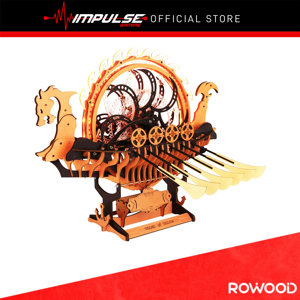 Robotime ROKR 3D Wooden Puzzle Mechanical Gear LK802 - Viking Dragon ...