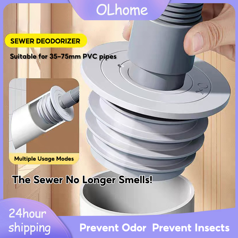 Durable Drain Pipe Anti-odor Seal Plugging Cover Wash Basin Floor Drain ...