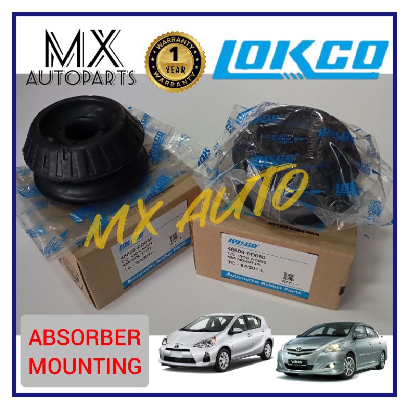 (6 MONTHS WARRANTY) LOKCO ® PREMIUM HEAVY DUTY FRONT ABSORBER MOUNTING TOYOTA VIOS NCP93 YARIS ...