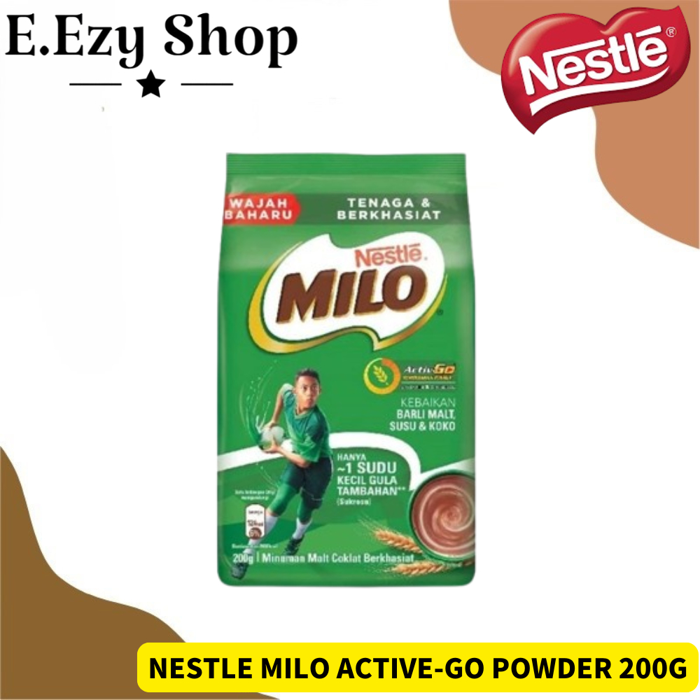 NESTLE MILO ACTIVE-GO CHOCOLATE MALT POWDER (200G) | Shopee Malaysia