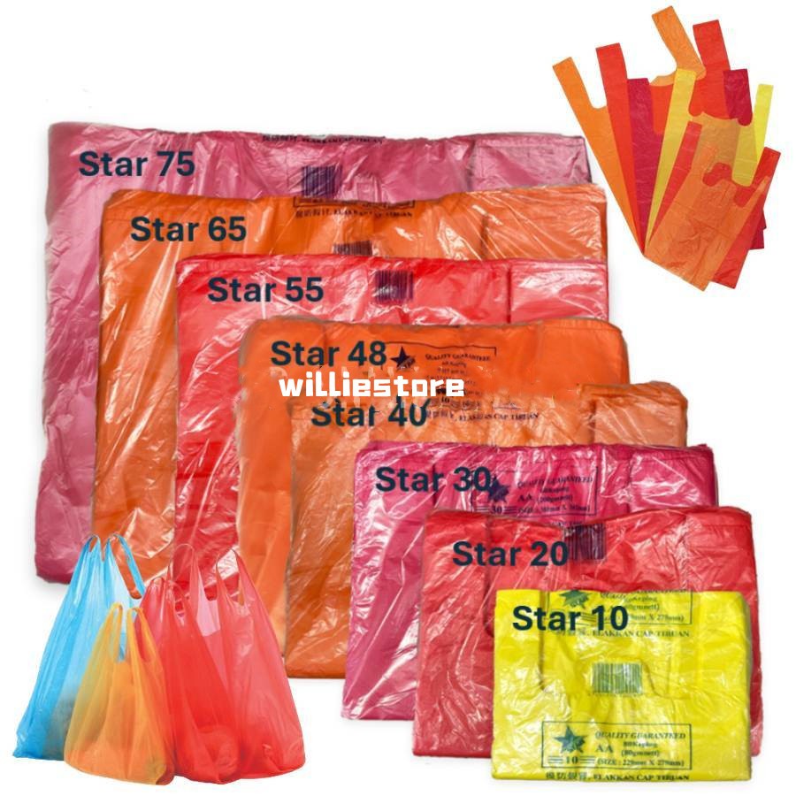 Star Brand Quality Plastic Bag/Handle Bag/Beg Tangkai/Singlet Plastic ...