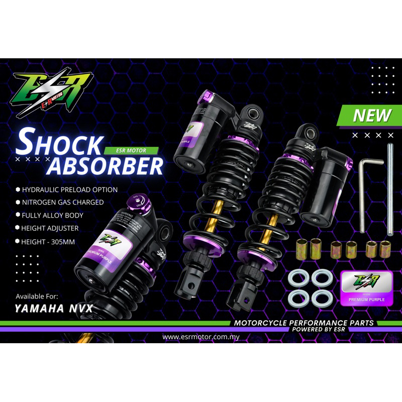 ESR MOTOR NVX 155 & NMAX V2 SHOCK ABSORBER | Shopee Malaysia