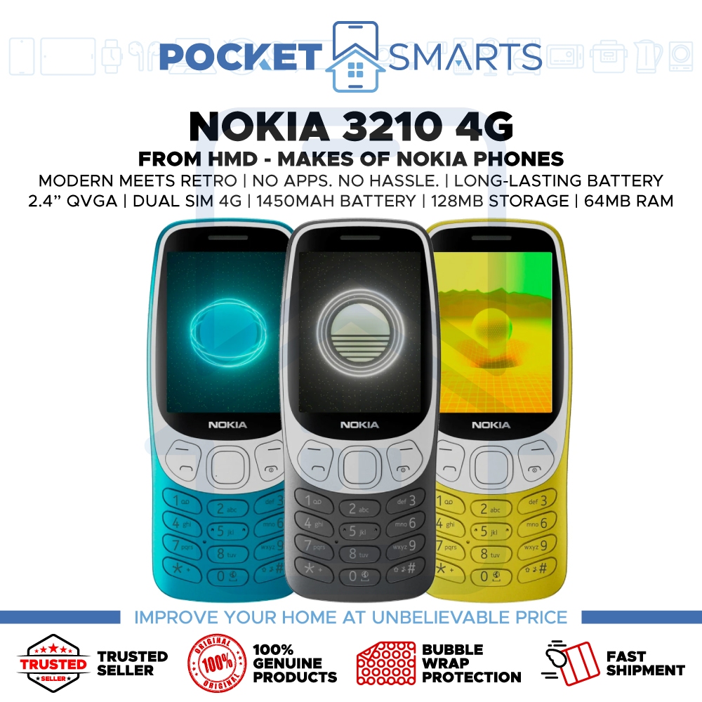 [Malaysia Set] Nokia 3210 4G (Dual SIM | 2.4" Display | FM Radio) 1 ...