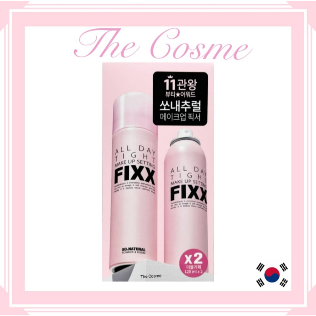 [Ready Stock] So.Natural All Day Tight Makeup Setting Fixx 定妆喷雾 120ML ...