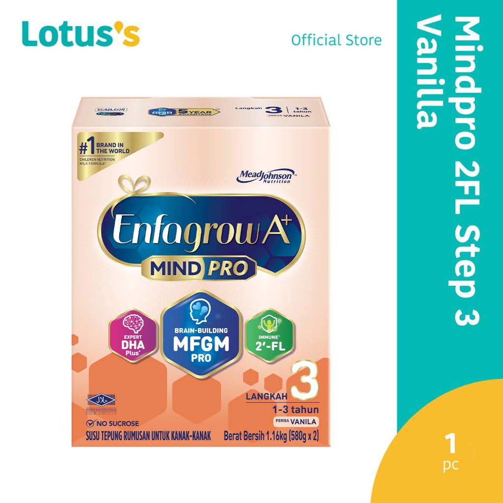 Enfagrow A+ Mindpro 2FL Step 3 Vanilla 1.16kg | Shopee Malaysia
