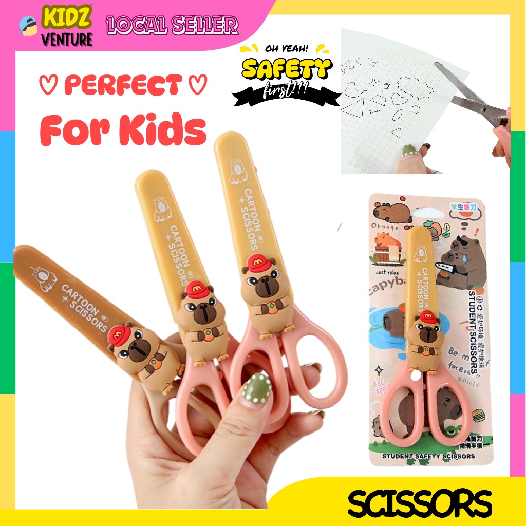 (READY STOCK)Safety Scissors Capybara Stainless Steel Stationery Kid ...
