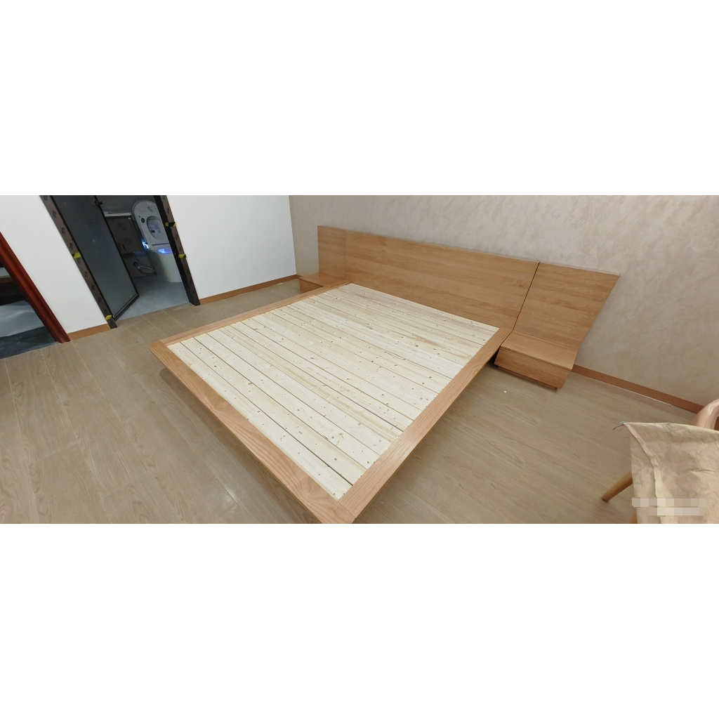 WLM Light luxury Japanese tatami bedframe Nordic Muji minimalism solid ...