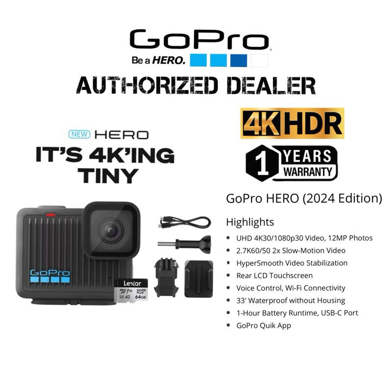 GOPRO MALAYSIA WARRANTY GOPRO HERO 4K 2024 EDITION ORIGINAL (1 YEARS ...