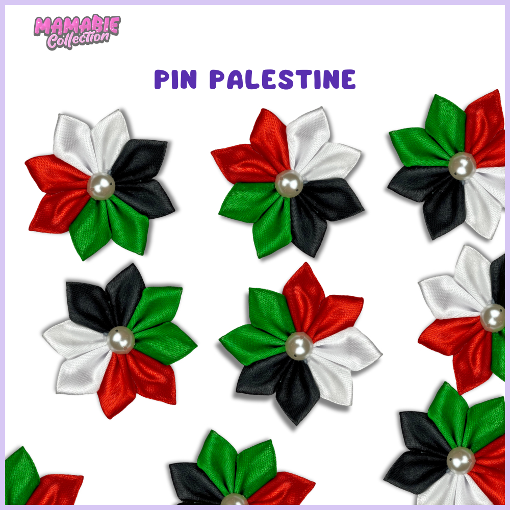 Pin Palestine Brooch Reben Palestin Satin Keronsang Bunga Hiasan Size ...