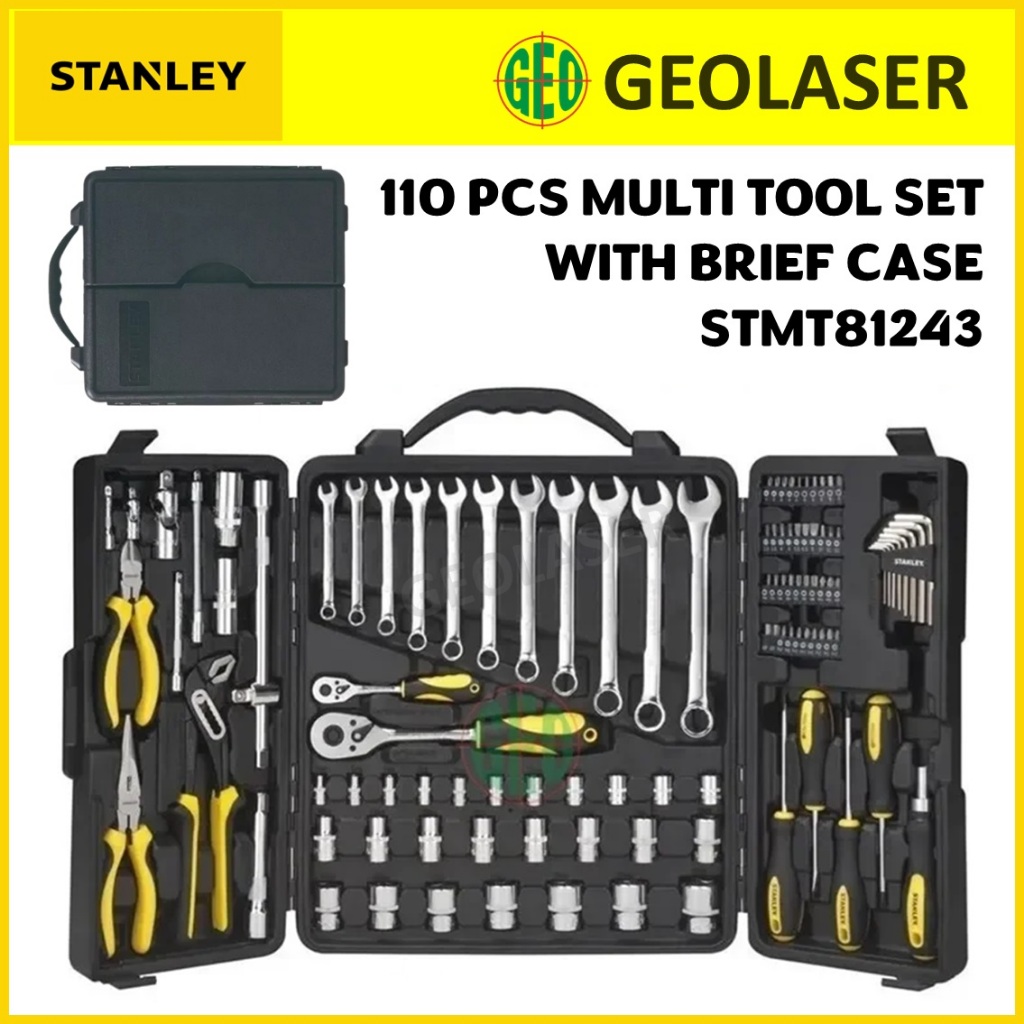 Stanley 81243 110 PCS Multi-Tool Set With Briefcase (81-243) | Shopee ...