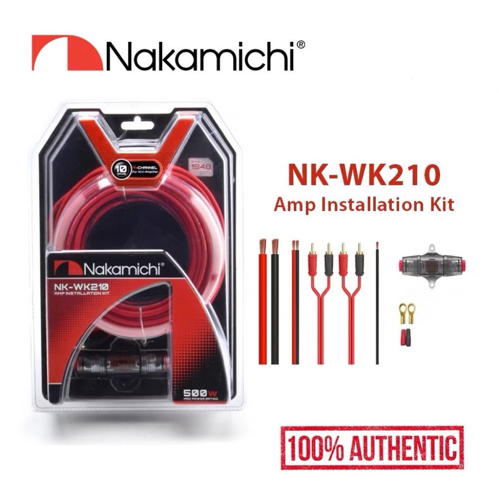 Nakamichi NK-WK210 Installation Kit 10GA Wiring For Amplifier 4-Channel | 10GA | Wiring | Shopee ...