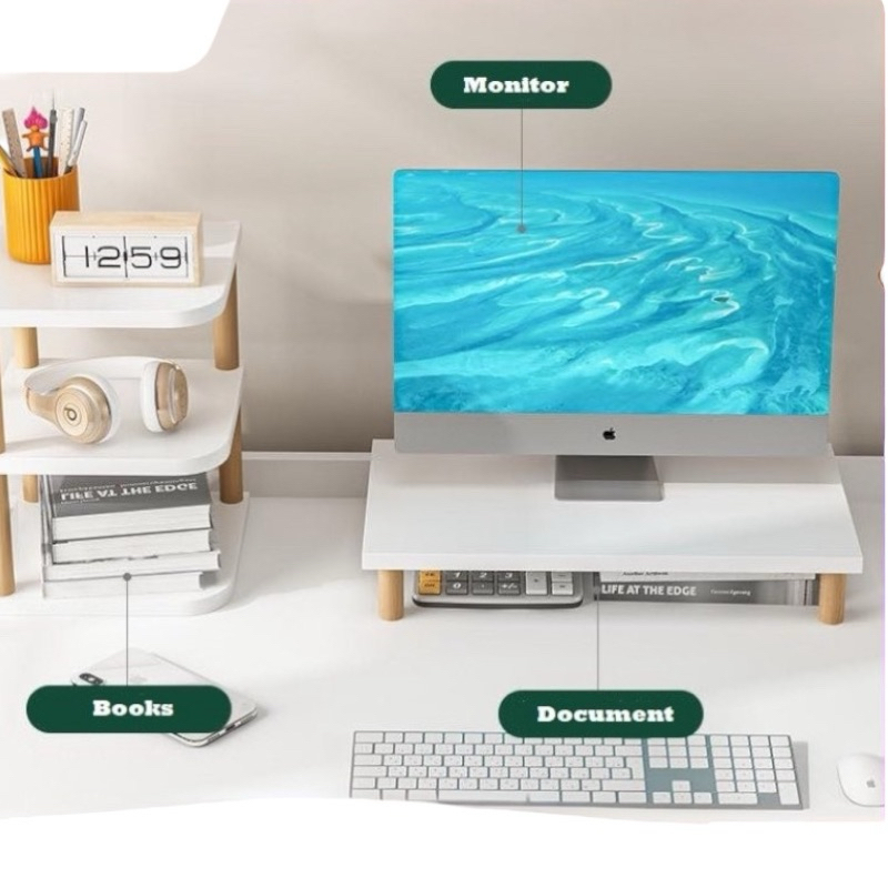 Desktop rack study table rack for monitor stand table storage ...