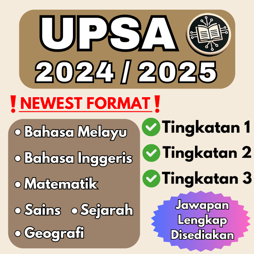 [PDF Softcopy] UPSA 2024/2025 Tingkatan 1 2 3 Kertas Ujian Pertengahan Sesi Akademik SMK Paper ...