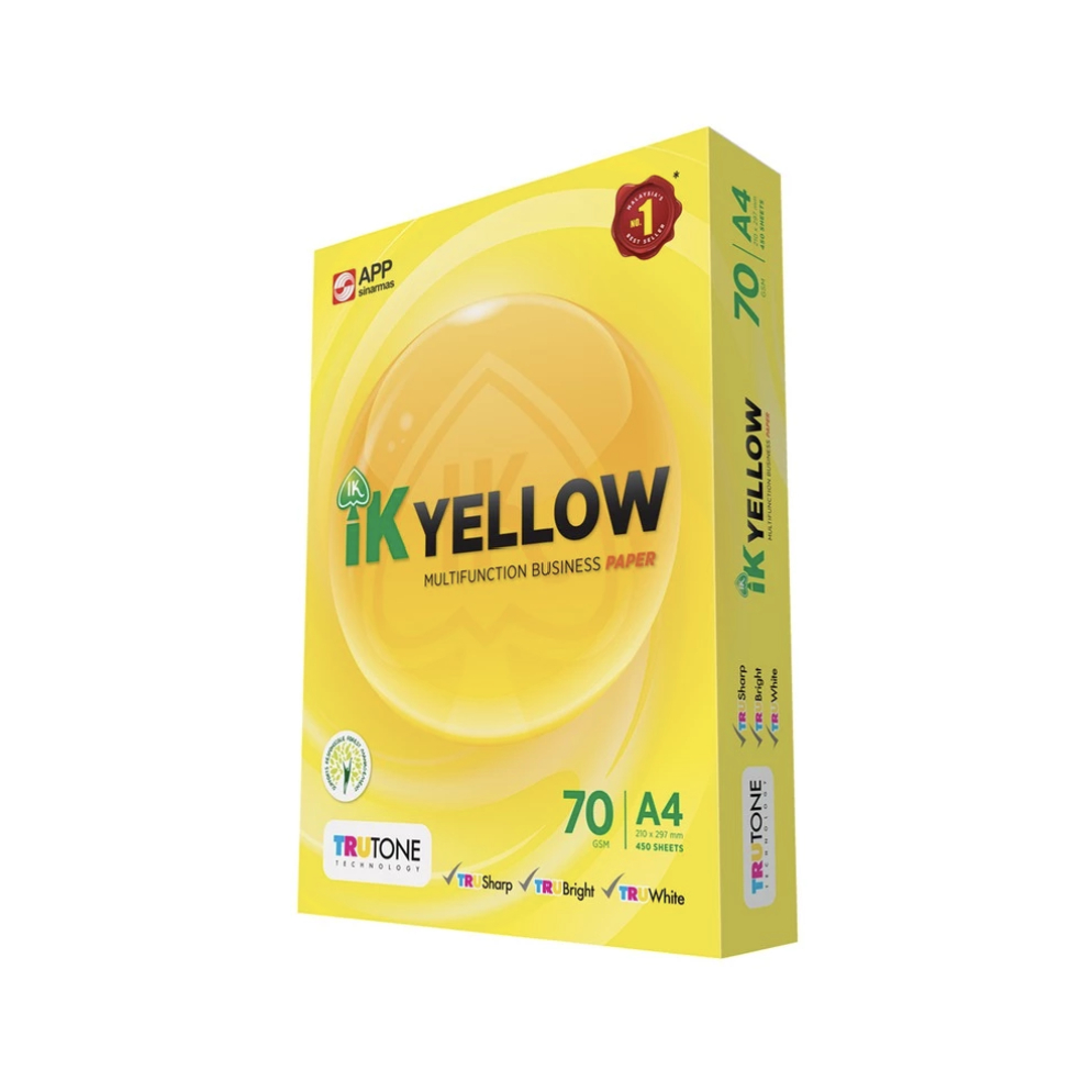 IK Yellow A4 Paper/Kertas A4 70gsm 450 sheets | Shopee Malaysia