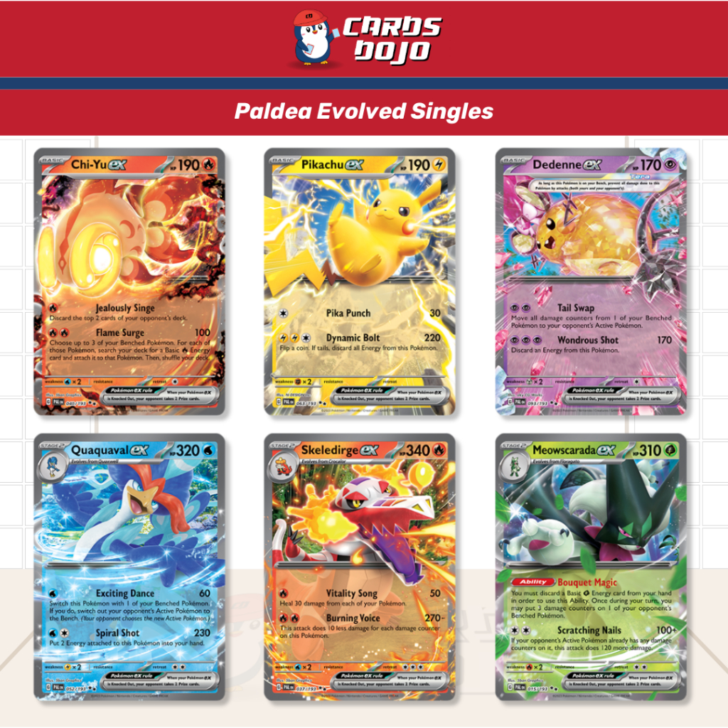 [READY STOCK] Paldea Evolved Playable Singles EX Pokemon TCG English ...
