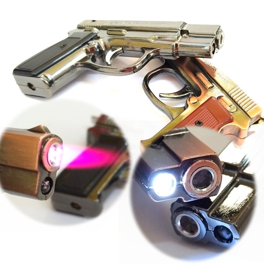 Red Flame Lighter With LED Torch Light M75 Handy Creative Butane Gas ...