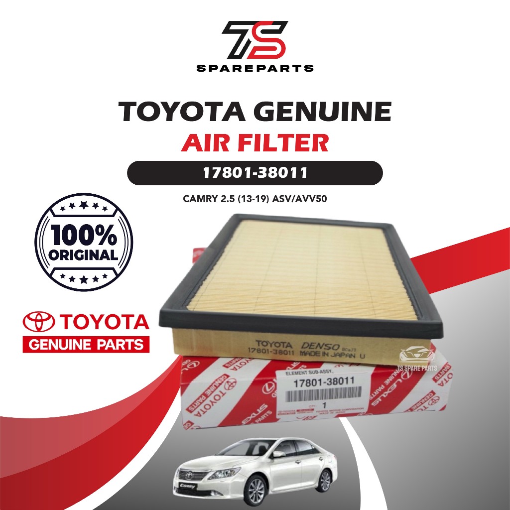 Toyota Air Filter 17801-38011 Camry AVV50,ASV51,USF41 (1pcs) Filter ...