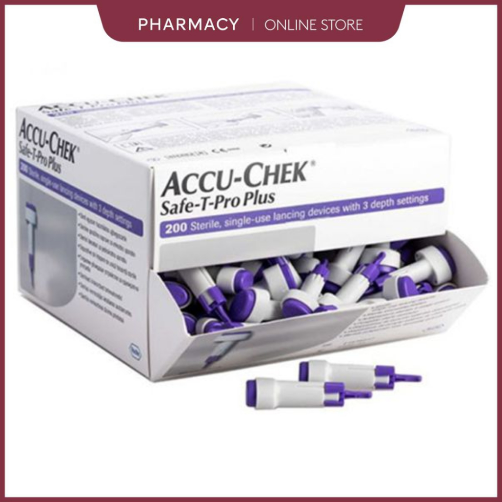 ACCU-CHEK SAFE T PRO PLUS 200 LANCET (3 DEPTH SETTING) | Shopee Malaysia