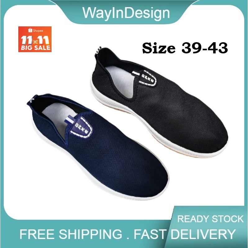 Ready Stock Unisex Adult Canvas Casual/Kungfu shoe/Kasut Kain sarung ...