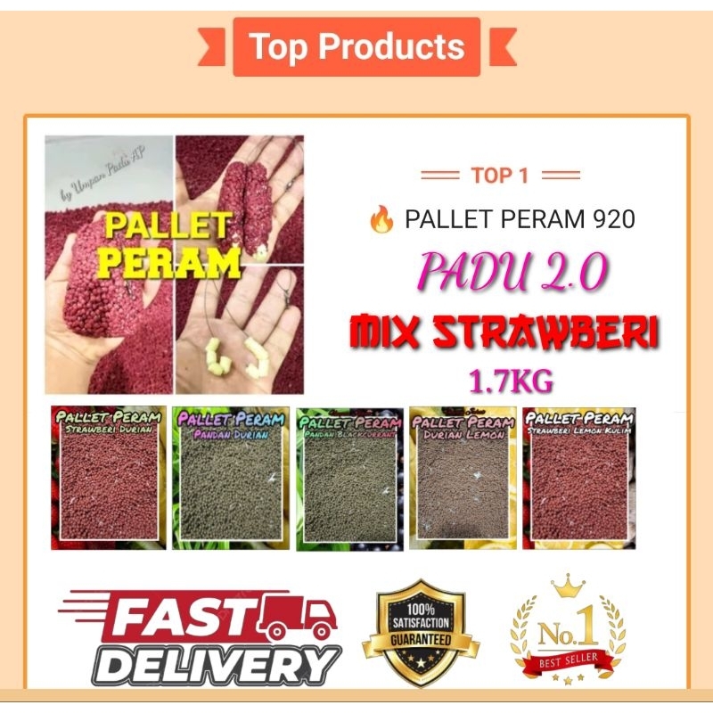 PALLET PERAM 2.0 🔥 Mix Strawberi Padu 1.7KG - Umpan Pallet Siap Setting ...