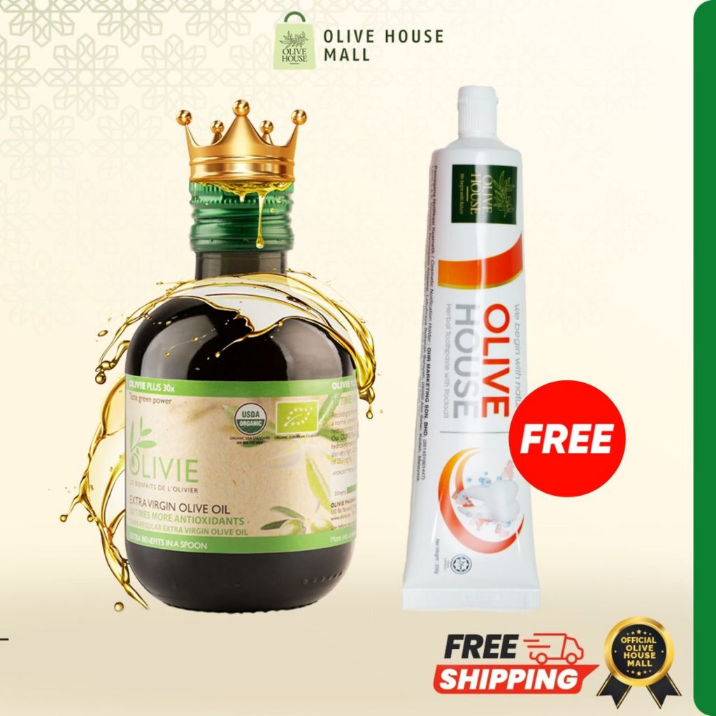Olive House Minyak Zaitun Olivie Plus 30x (250ml) + Ubat Gigi Garam ...