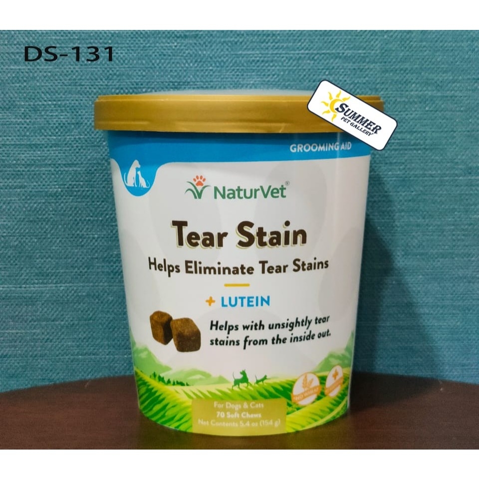 Naturvet Tear Stain Supplement For Dog & Cat (70 Soft Chews) | Shopee ...