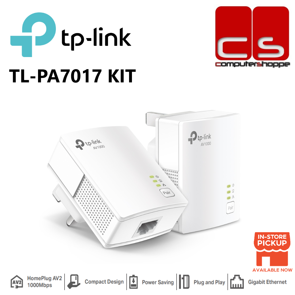TP-Link AV1000 Gigabit Powerline Starter Kit - TL-PA7017 KIT | Shopee ...