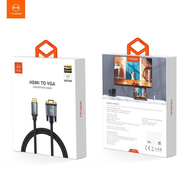 [READY STOCK]Mcdodo CA-7770 HDMI to VGA Cable 1080P High Definition ...