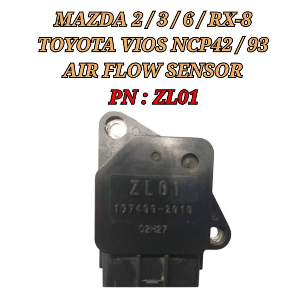 🇯🇵🇯🇵 Air Flow Sensor Mazda 2 / 3 / 6 / RX8 Toyota Vios NCP42 / 93 Air Mass Sensor / Air Flow ...