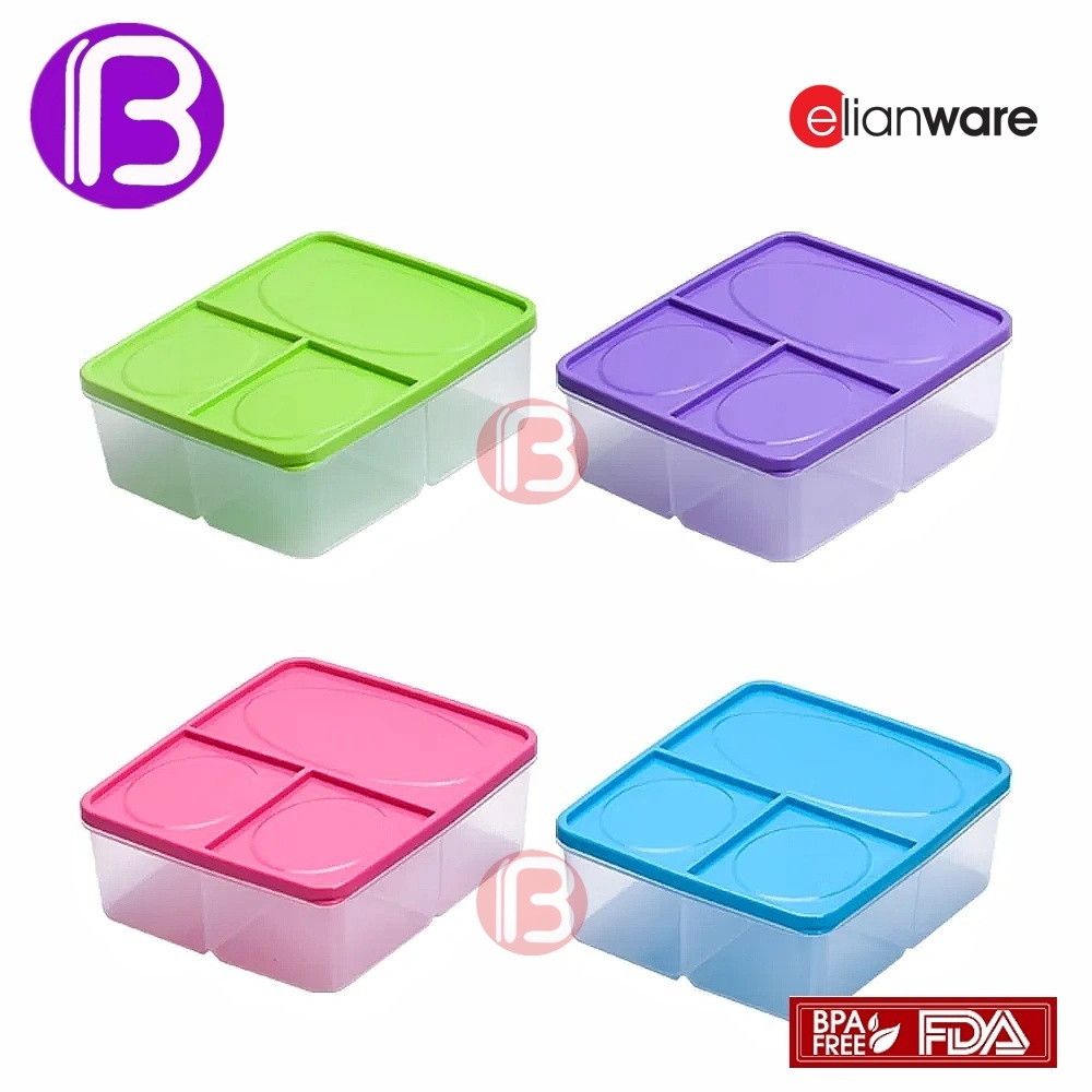 【BOSS & Bos's】 3 Compartment Lunch Box with SPoon & Fork Bekas Makanan ...