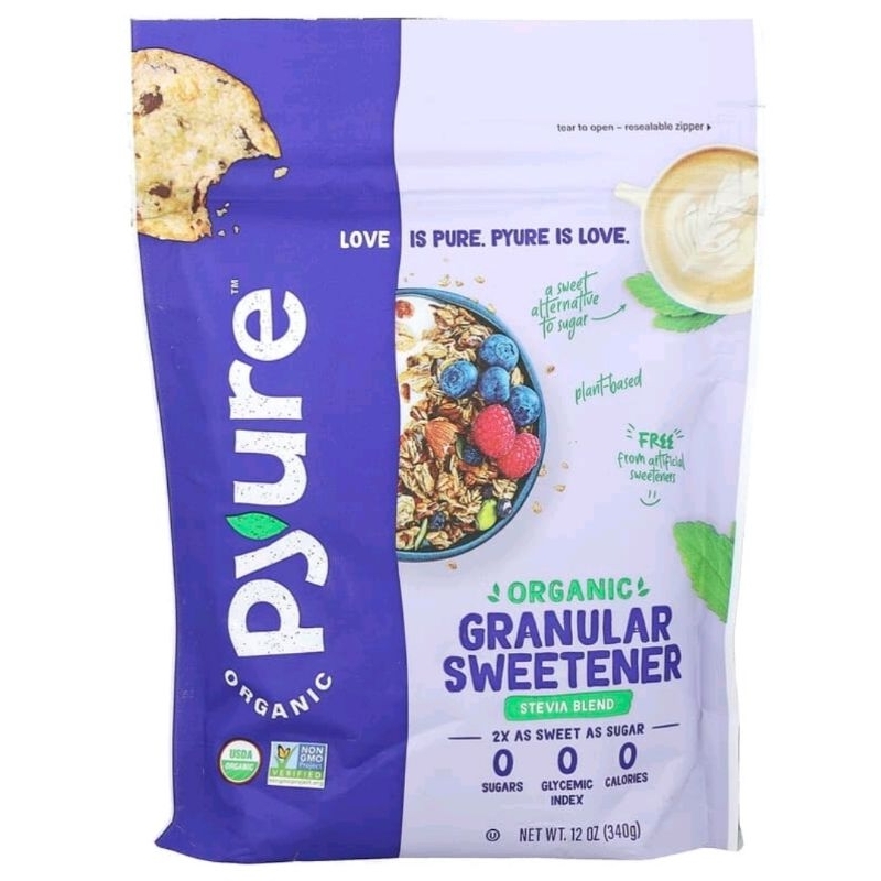 Pyure, Organic Granular Sweetener, Stevia Blend, 12 oz (340 g) | Shopee ...