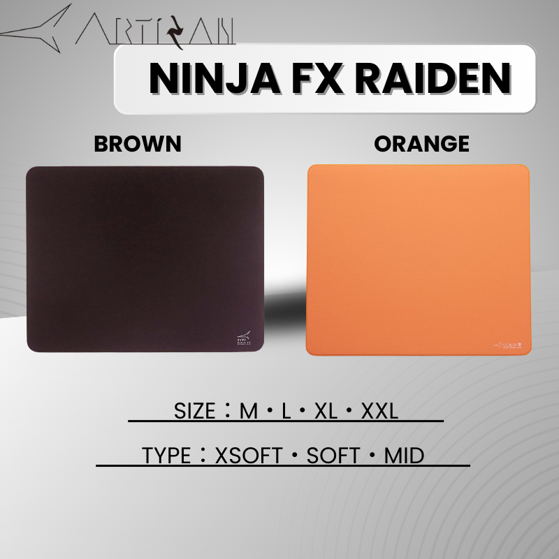 ARTISAN mouse pad NINJA FX Raiden ( M / L / XL / XXL ) ( Brown / Orange ...