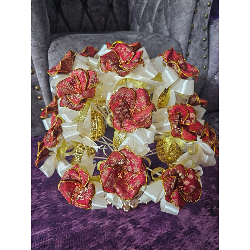 bunga telur songket pahar (25 pcs)(TEMPAT TELUR KERAWANG) | Shopee Malaysia